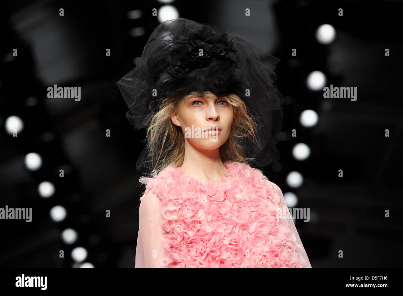 A model wears a design from the John Rocha collection during London ...