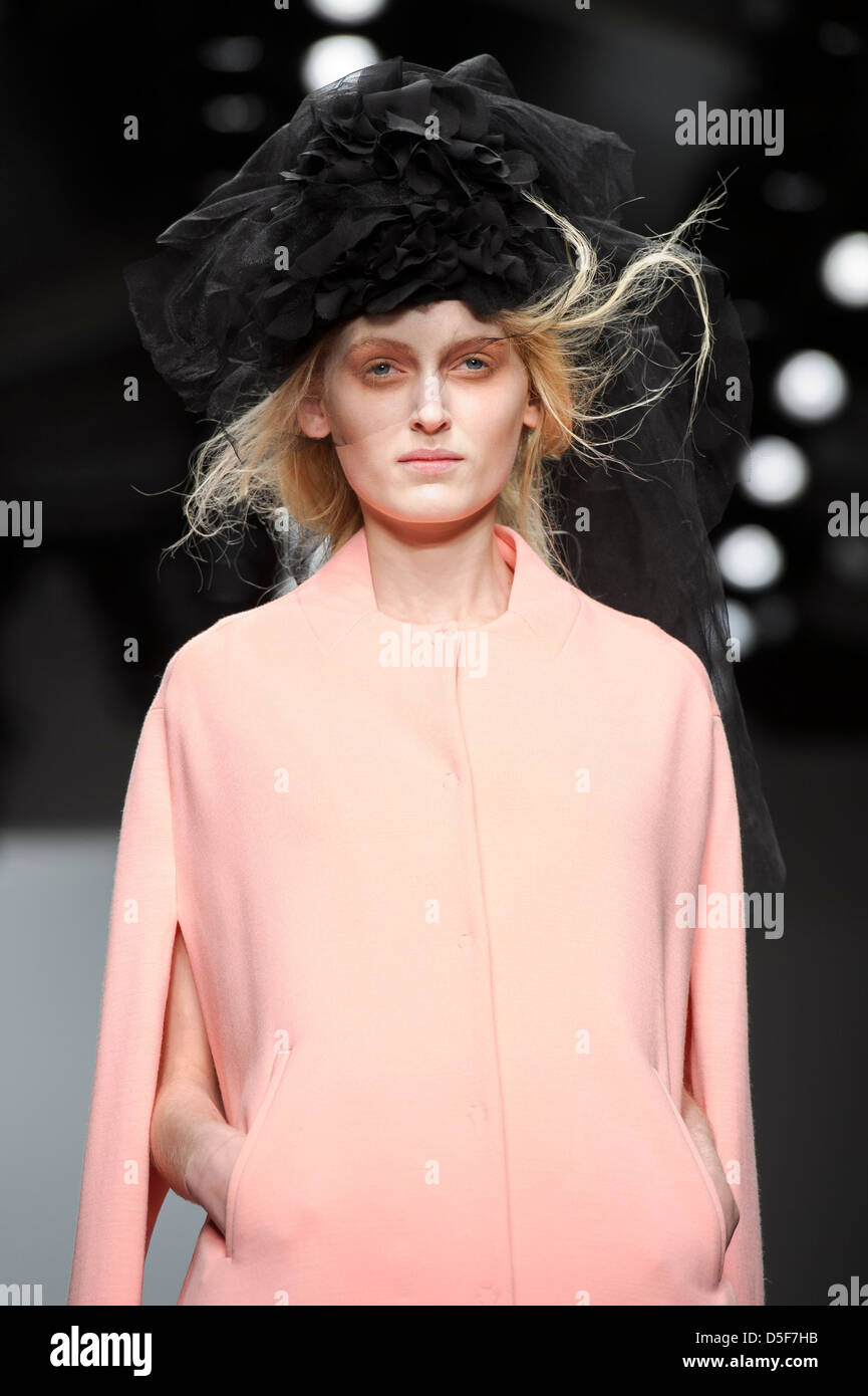 A model wears a design from the John Rocha collection during London ...