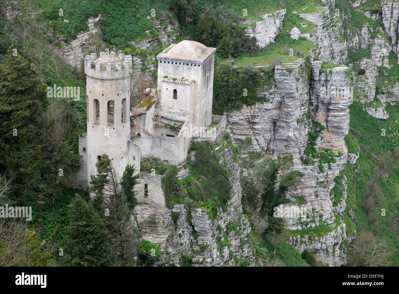 View of Torretta Pepoli, Erice, Trapani, Sicily, Italy Stock Photo - Alamy