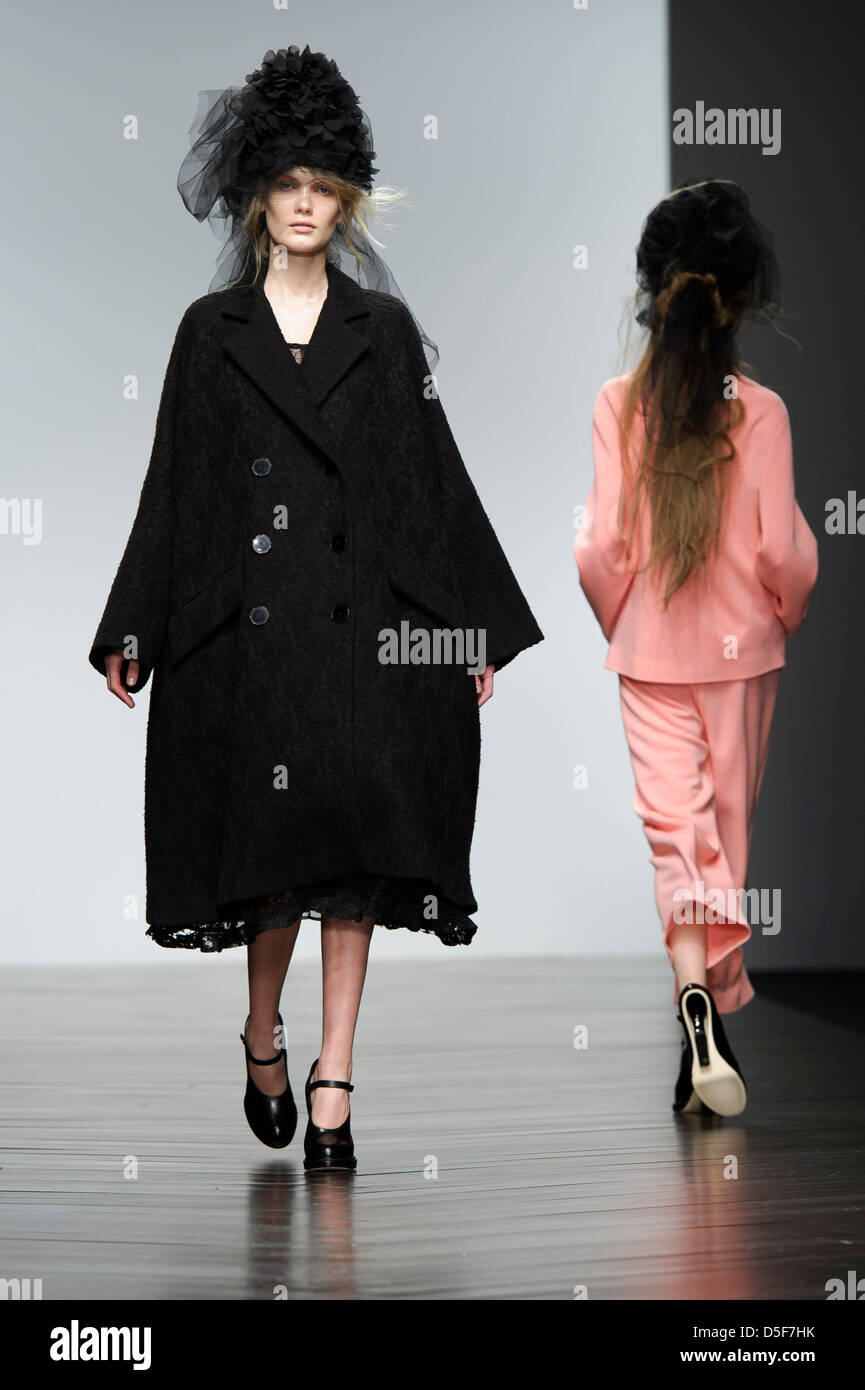 A model wears a design from the John Rocha collection during London ...