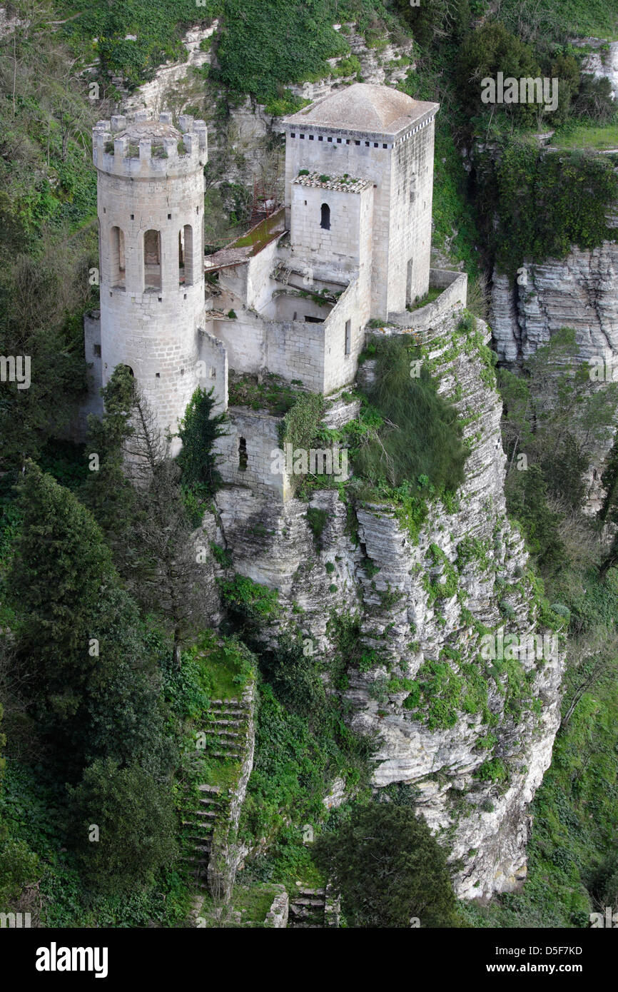 View of Torretta Pepoli, Erice, Trapani, Sicily, Italy Stock Photo - Alamy