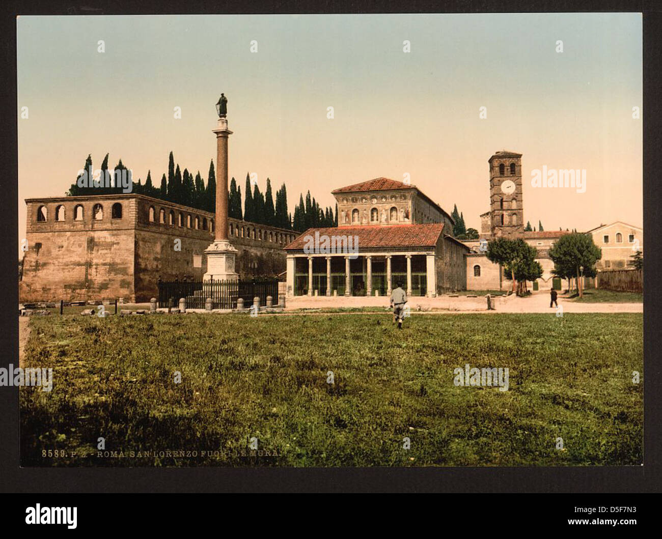 A photograph taken outside the walls of San Lorenzo, Rome, Italy ...