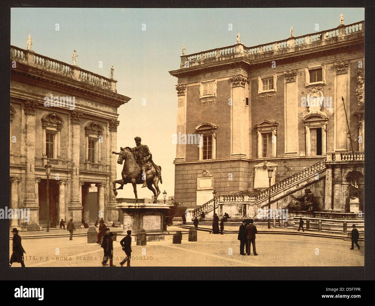 A photograph of the Capitoline Hill and piazza in Rome, Italy ...