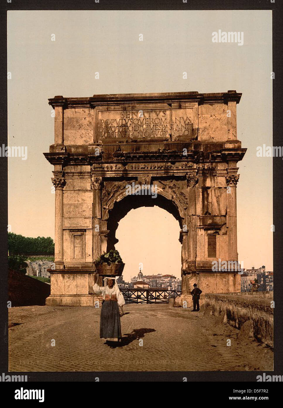 The Triumphal Arch of Titus in Rome, Italy, an ancient Roman monument ...