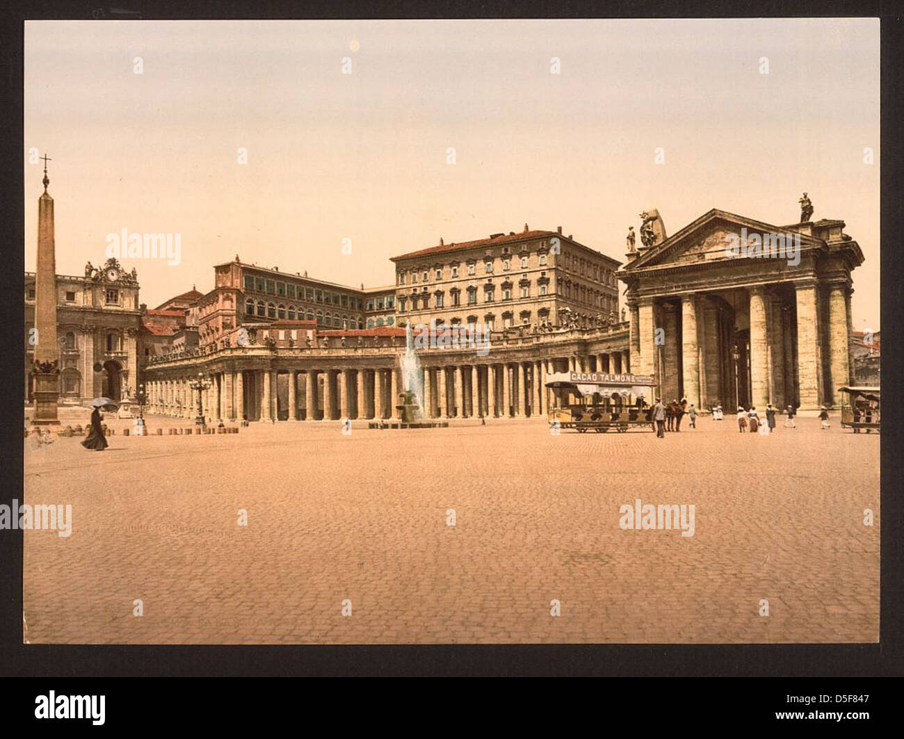 A scenic view of Piazza San Pietro in Vatican City, Rome, Italy. The ...