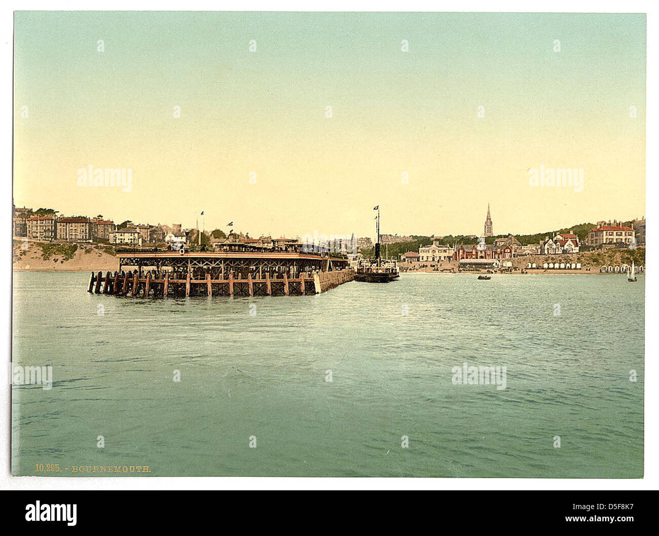 A view of Bournemouth, England, from the sea, showcasing the coastal ...