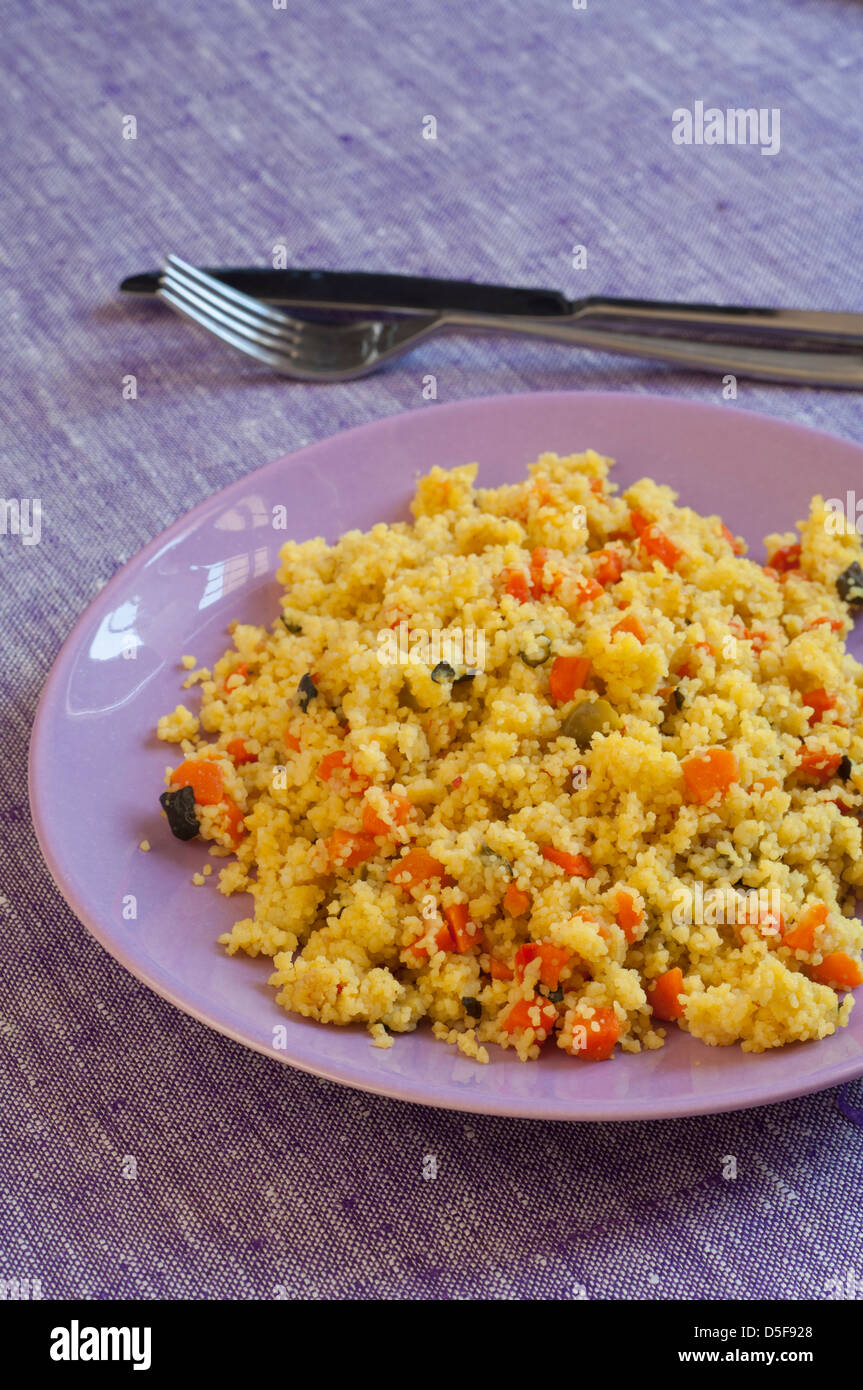Close-up view of organic Couscous Stock Photo - Alamy