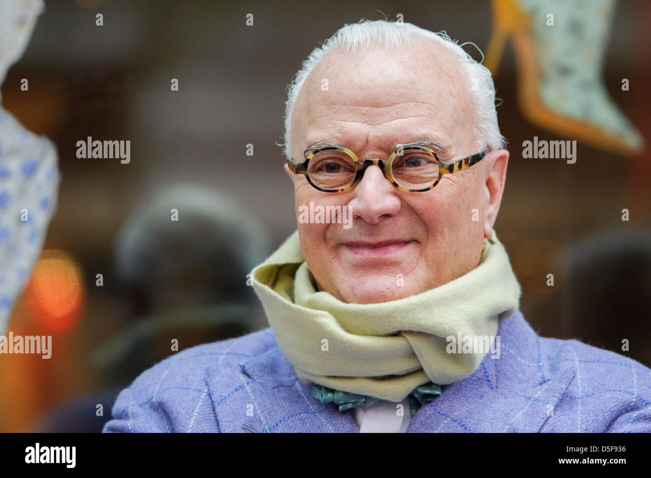 Spanish fashion designer Manolo Blahnik poses for photographers at a ...