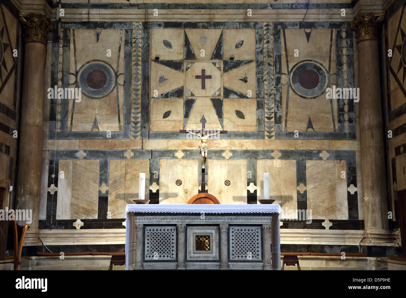 The altar of the Baptistry in Florence Italy Stock Photo - Alamy