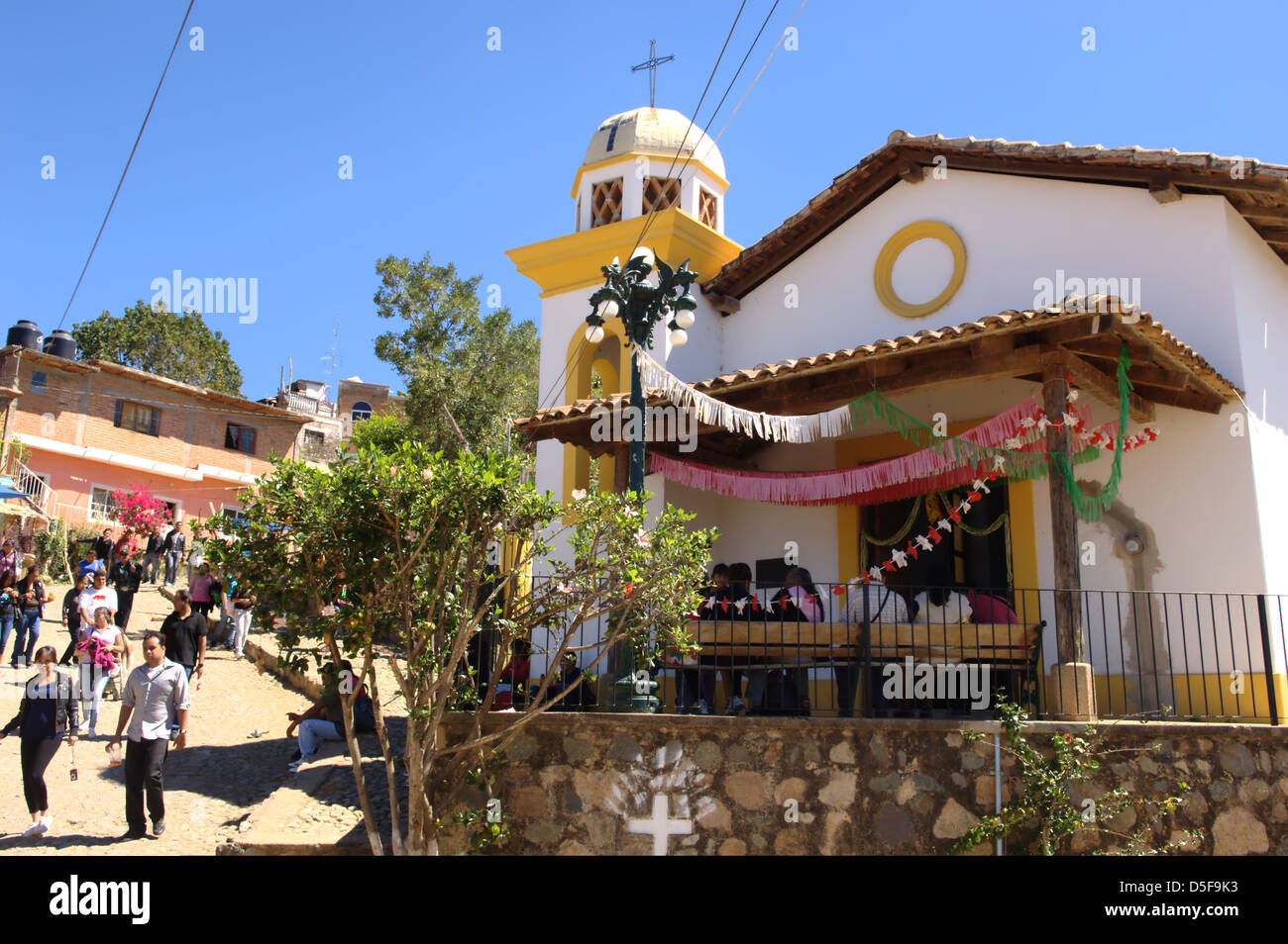 Crist Rey and church of san Jose, Talpa de Allende, Mexico Stock Photo ...