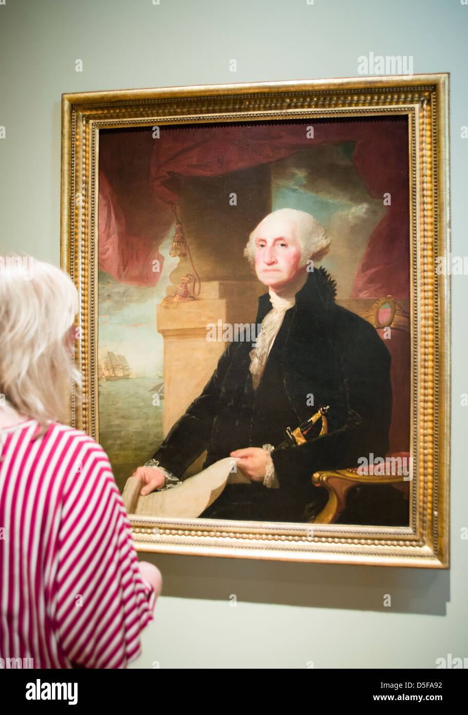 Portrait of George Washington by Gilbert Stuart (1755-1828), Crystal ...