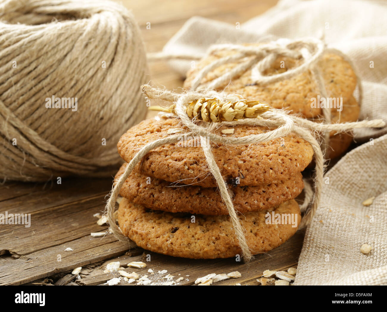 natural homemade oatmeal cookies Stock Photo - Alamy