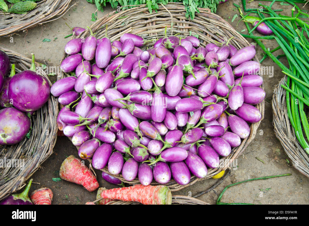 various colorful vegetables in Varanasi market, India Stock Photo - Alamy