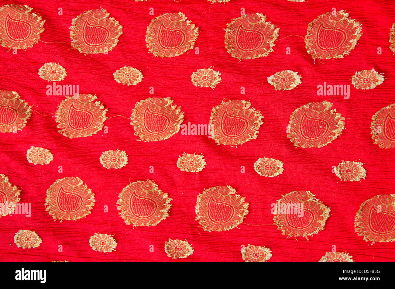 sari silk red ornamental background in India Stock Photo - Alamy