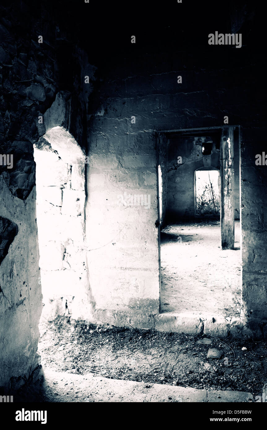 Interiors of a decayed building Stock Photo - Alamy