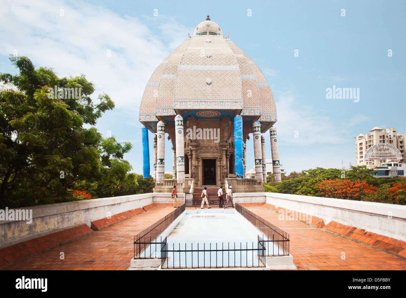 Terrace view of Valluvar Kottam memorial to Tamil poet Thiruvalluvar ...