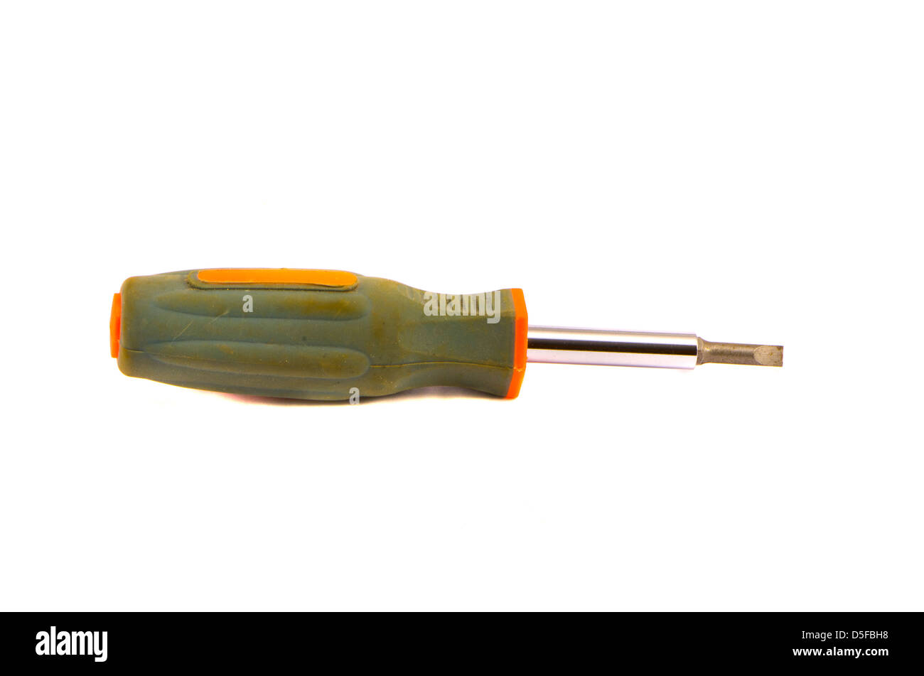 one grey screwdriver isolated on white background Stock Photo - Alamy