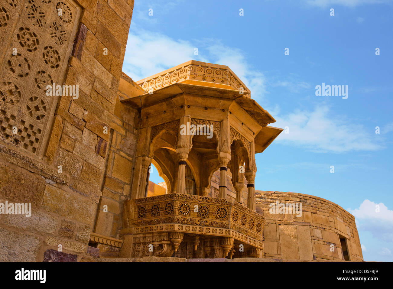 Architectural detail of a fort, Jaisalmer Fort, Jaisalmer, Rajasthan ...