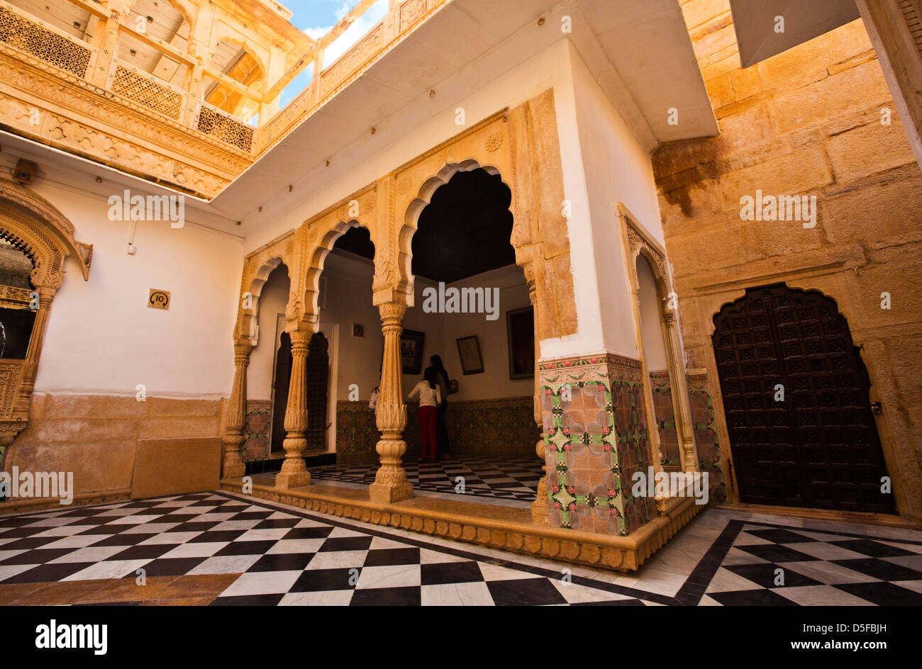 Architectural detail of a fort, Jaisalmer Fort, Jaisalmer, Rajasthan ...