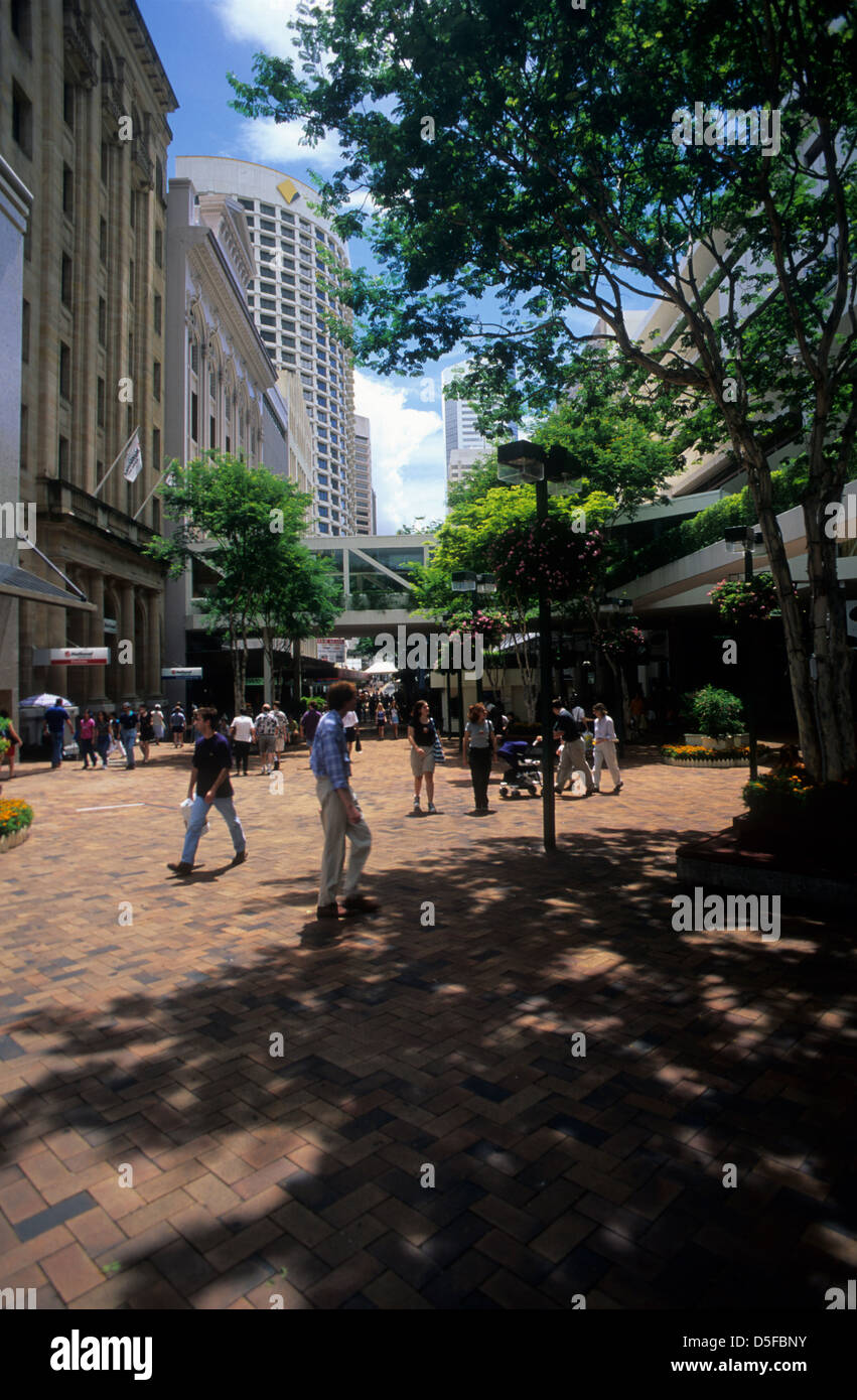 Australia, Queensland, Brisbane, the main shopping precinct Stock Photo ...