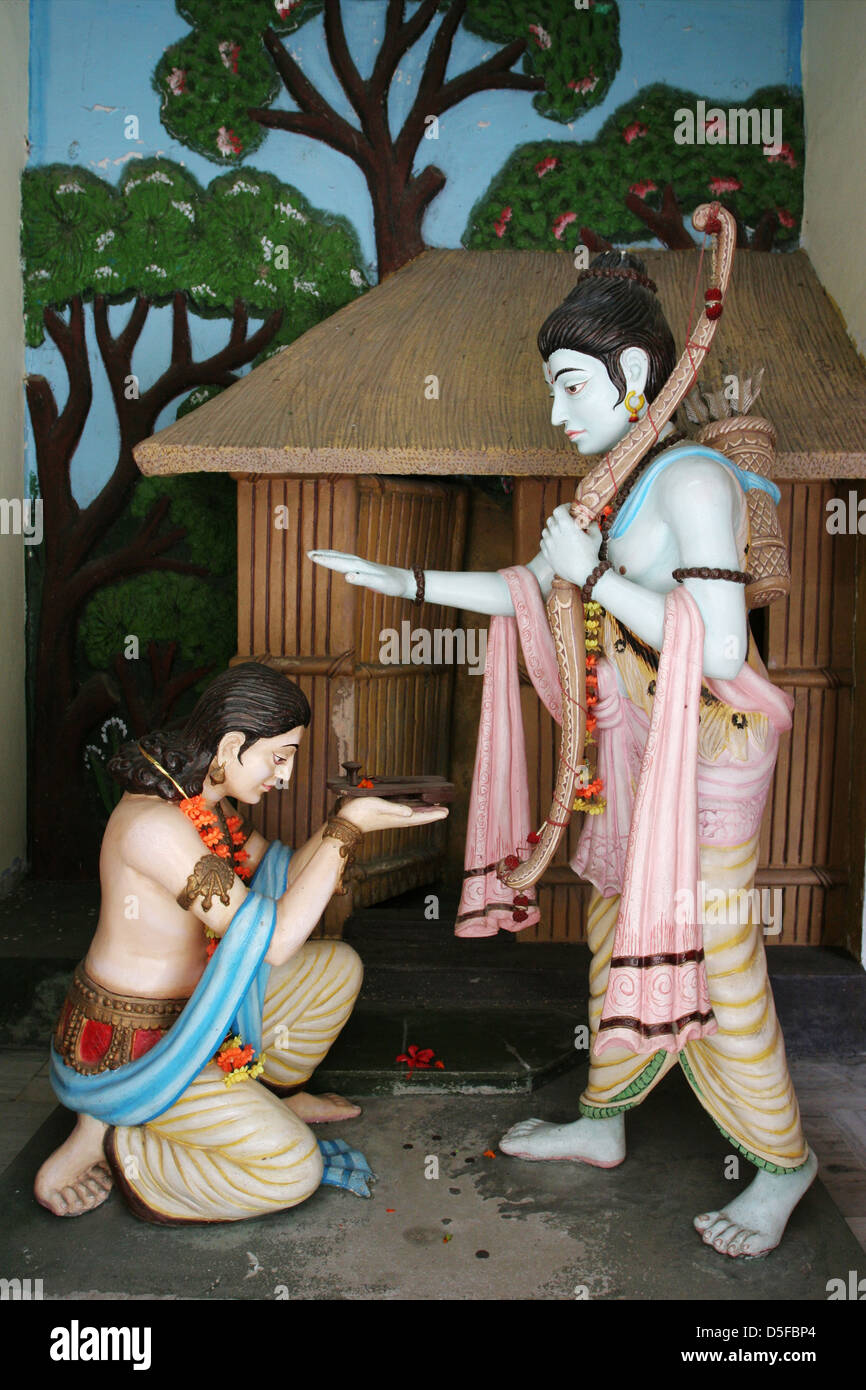 Model reproduction of Shiva and disciple at Swarg Ashram in Rishikesh ...