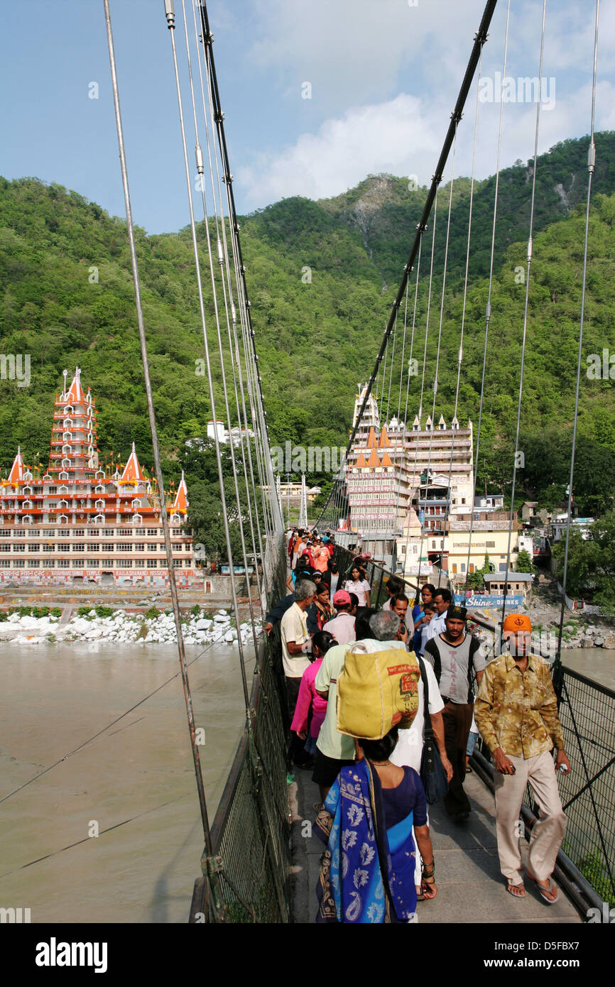 Laxman Jhula Bridge built in 1929, is one of Rishikesh's major tourist ...