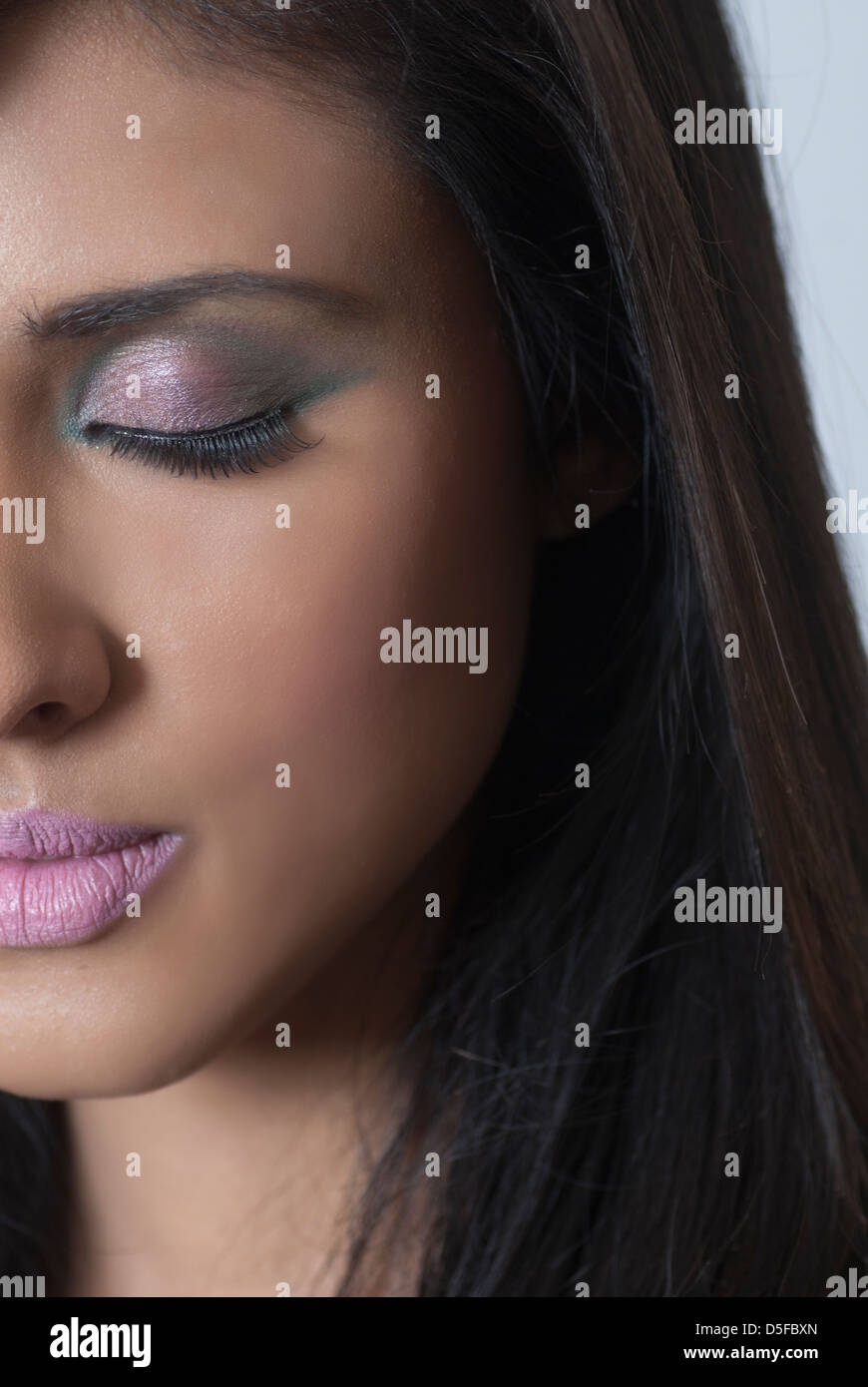 Beautiful woman with makeup Stock Photo - Alamy