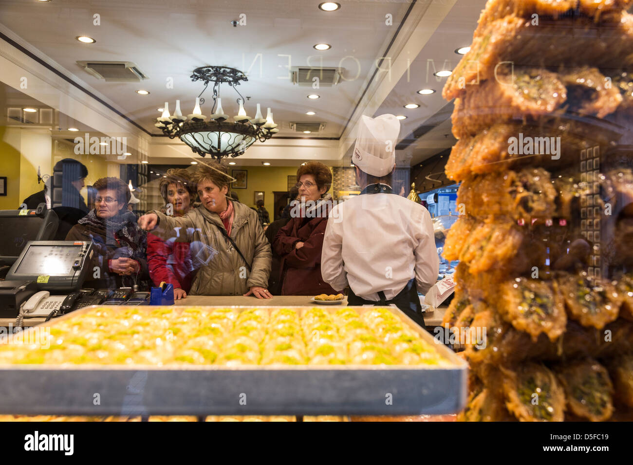 Storefront of the famous Saray dessert shop in Istanbul Stock Photo - Alamy