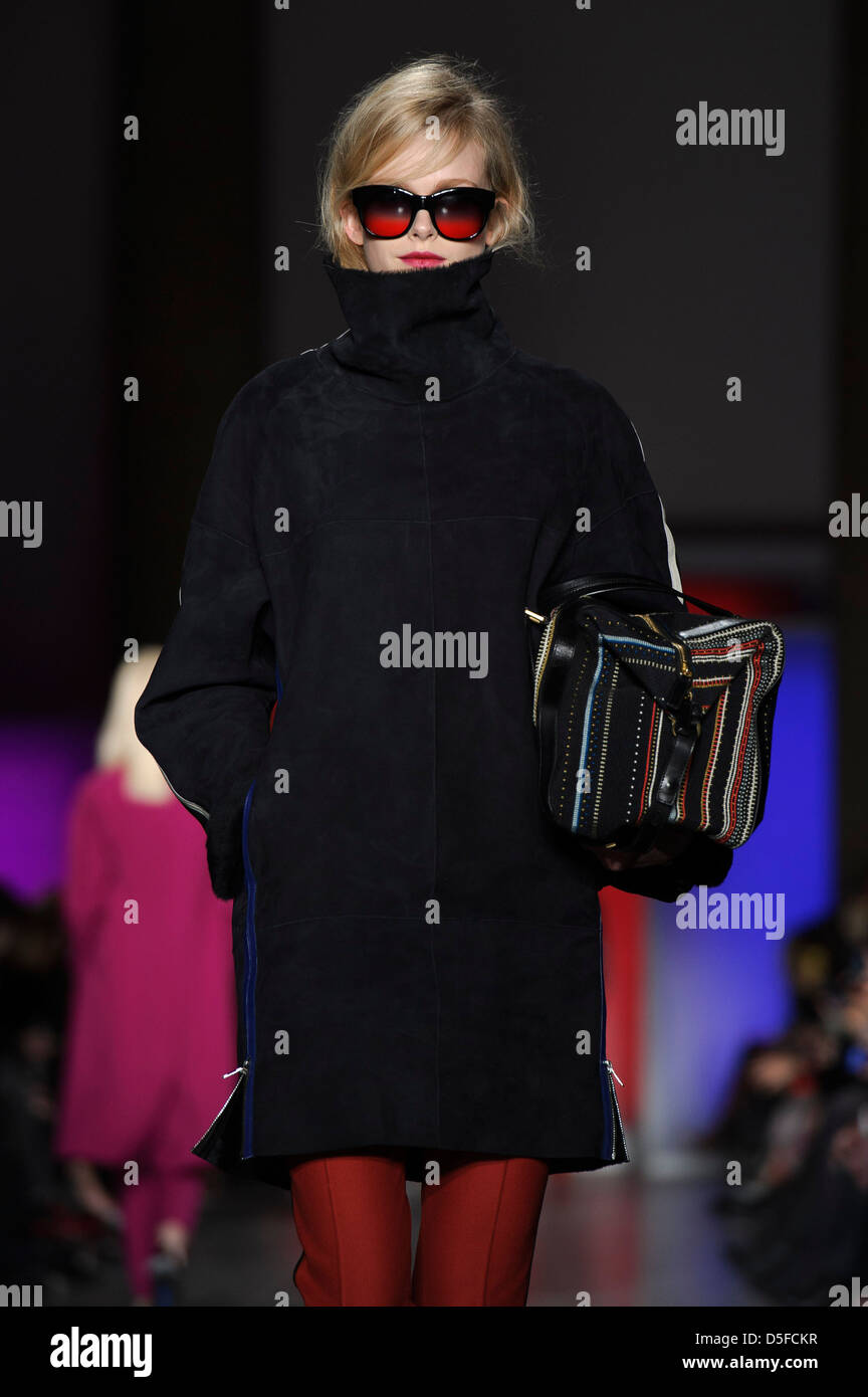 A model wears a design from the Paul Smith collection during London ...