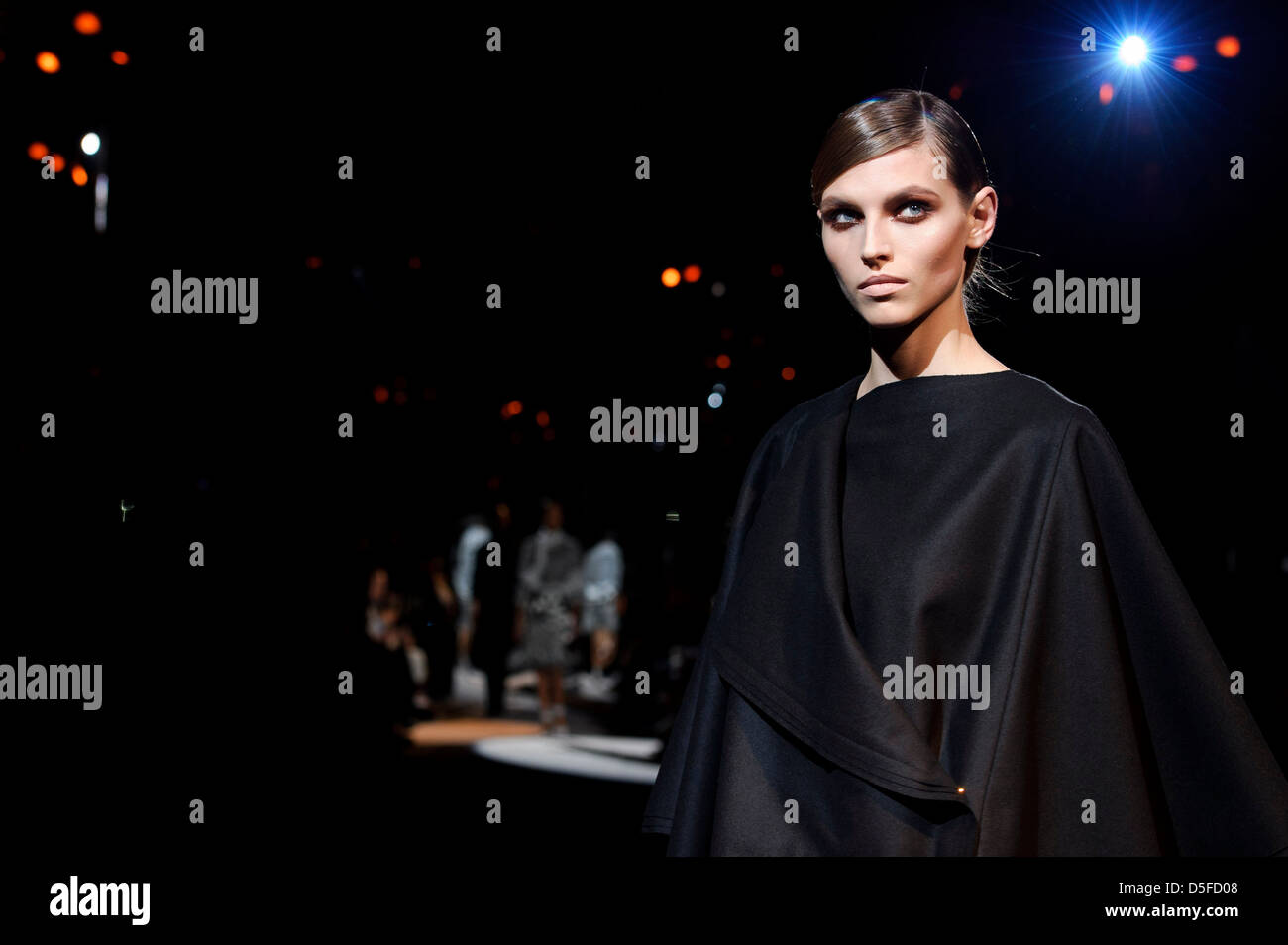 A model wears a design from the Tom Ford collection during London ...