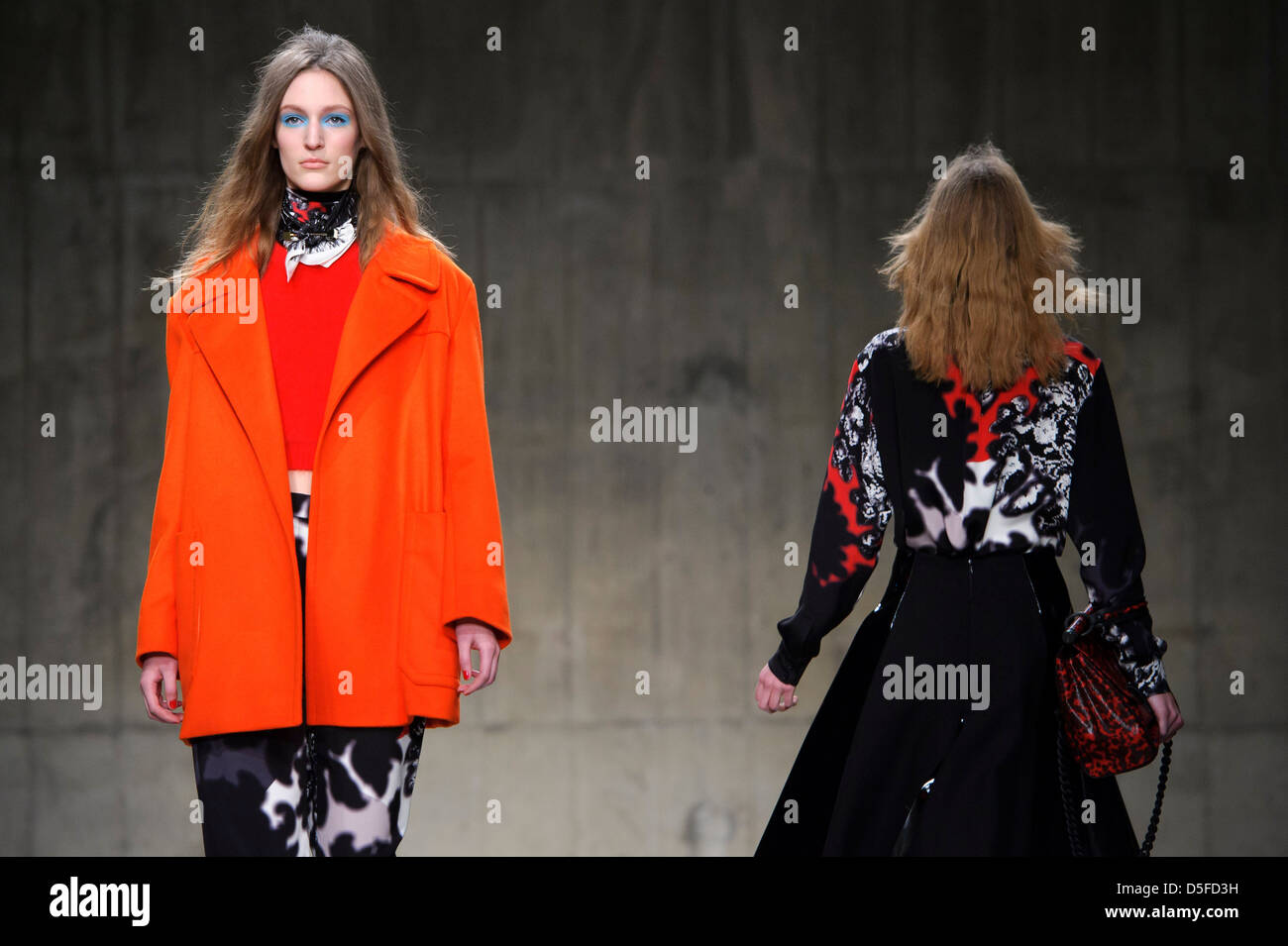 A model wears a design from the Unique collection during London Fashion ...