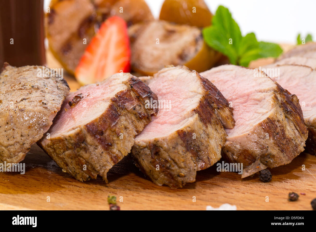 meat roasted on a grill Stock Photo - Alamy