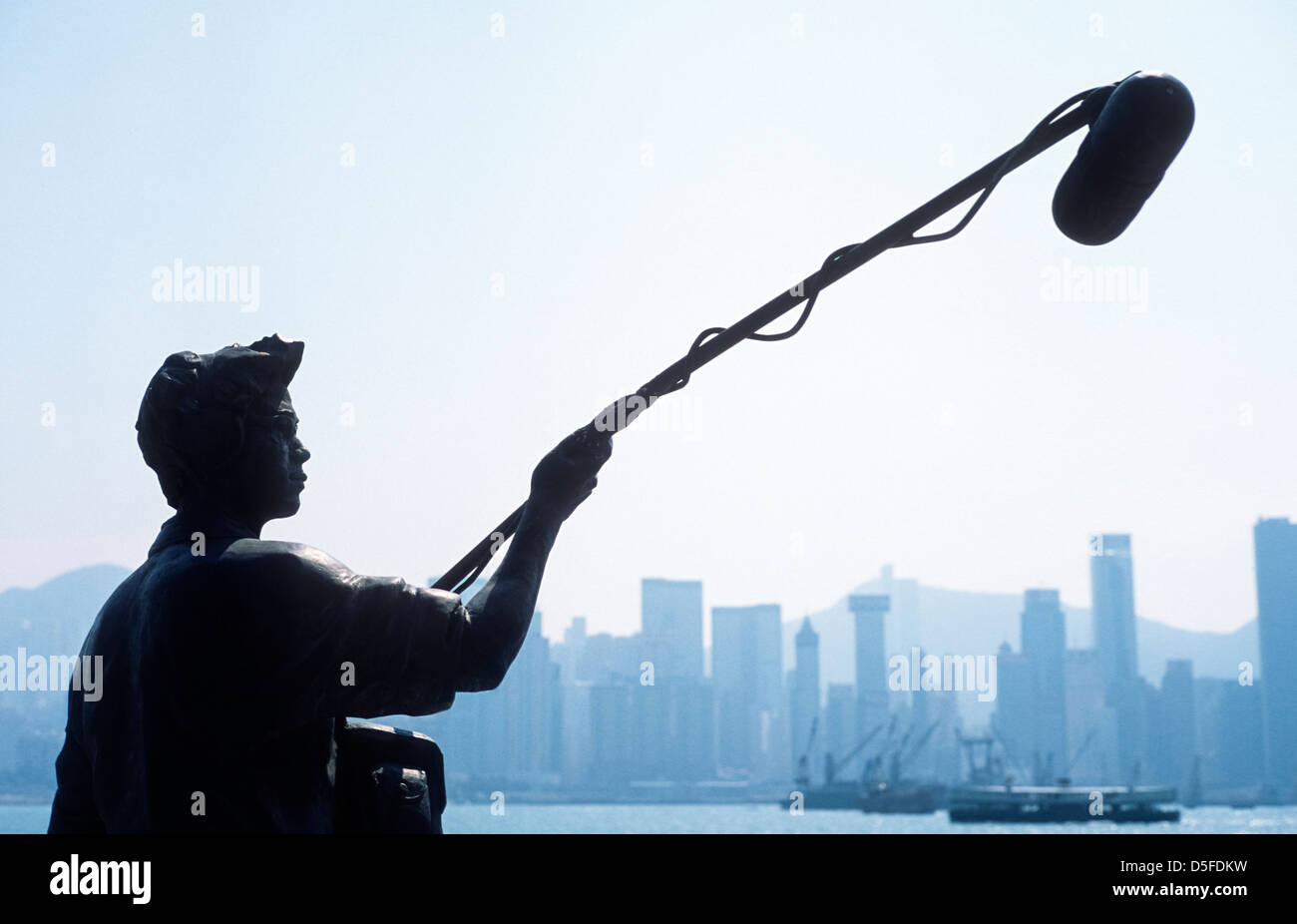 Bronze statue celebrating the Hong Kong film industry Kowloon Hong Kong ...