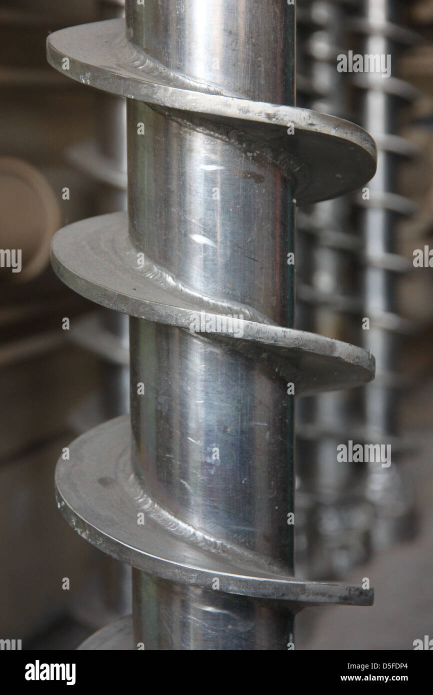 The aluminum screws is a make machine Stock Photo - Alamy