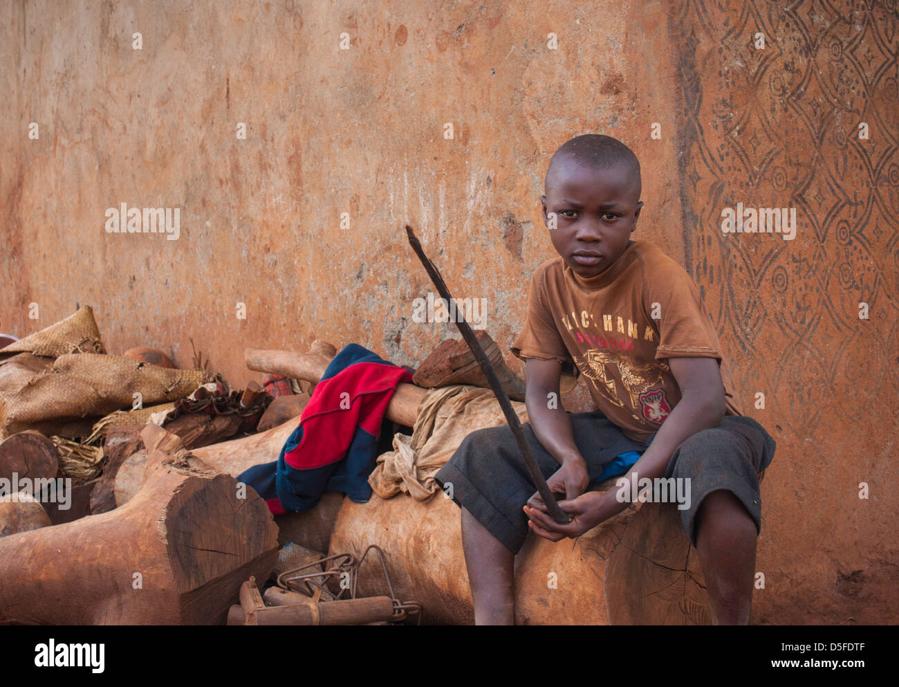 Young boy near Bamenda Cameroon smiling at camera Stock Photo - Alamy