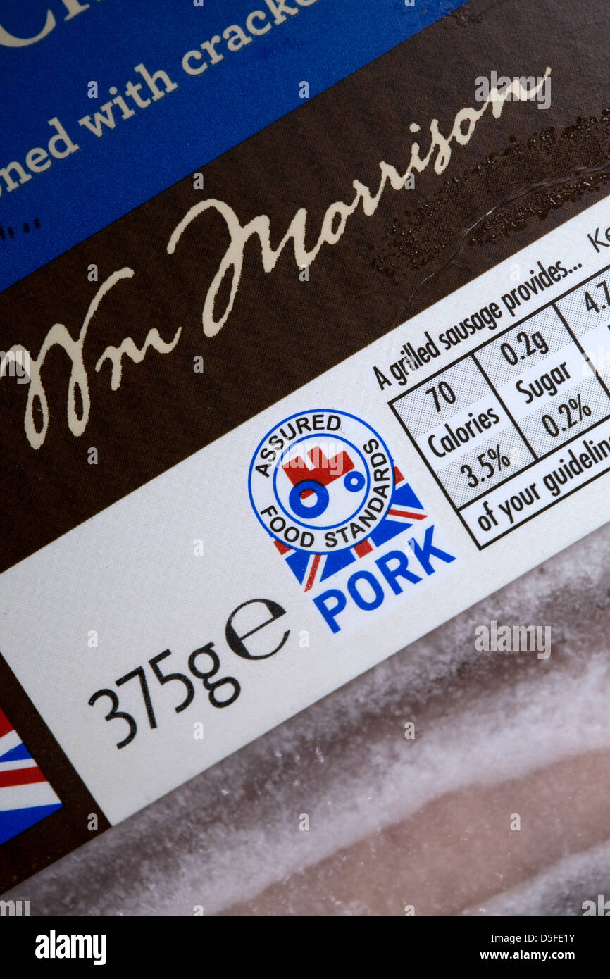 British assured food standards label hi-res stock photography and ...