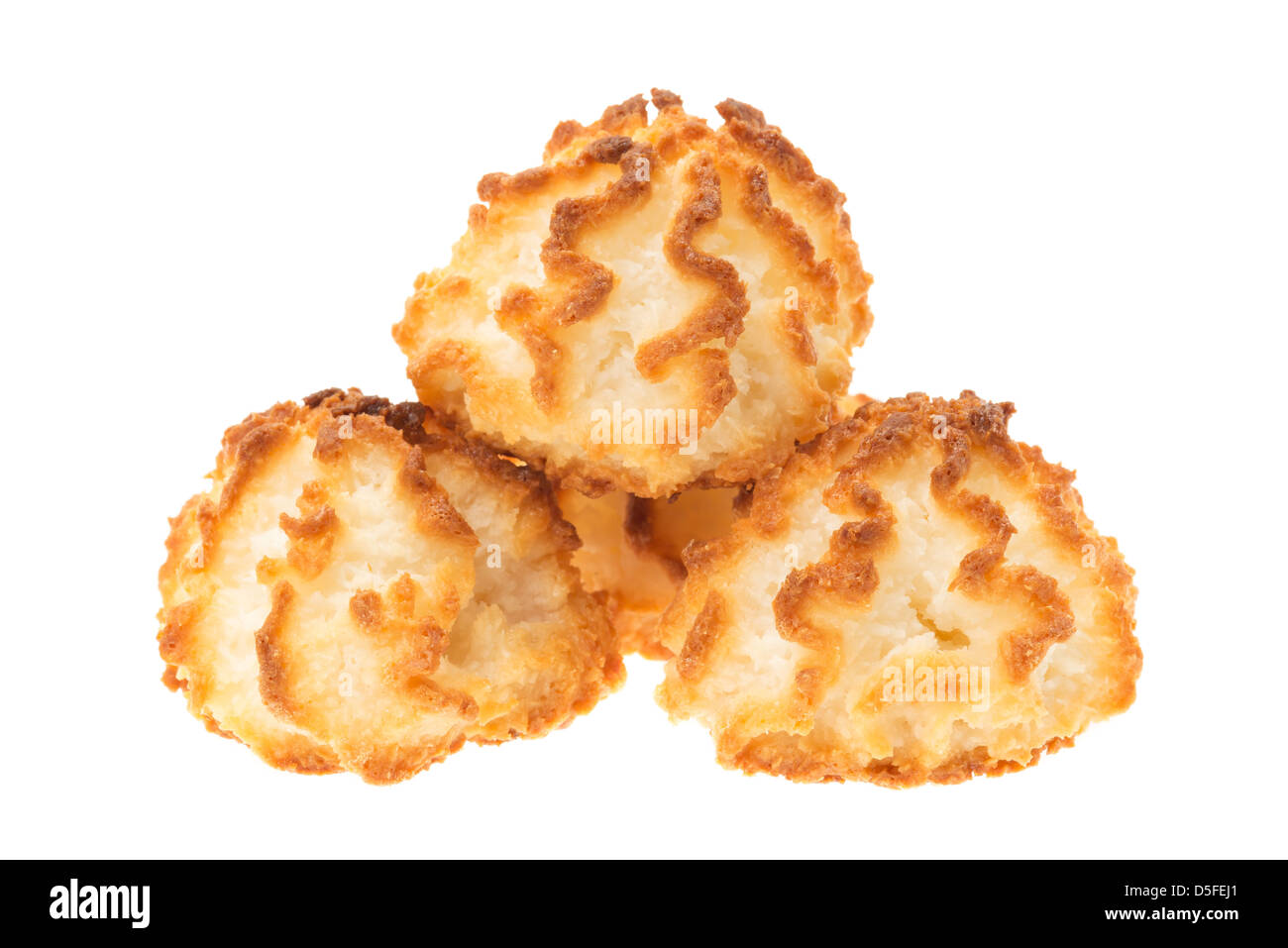 Coconut macaroons - studio shot with a white background Stock Photo - Alamy