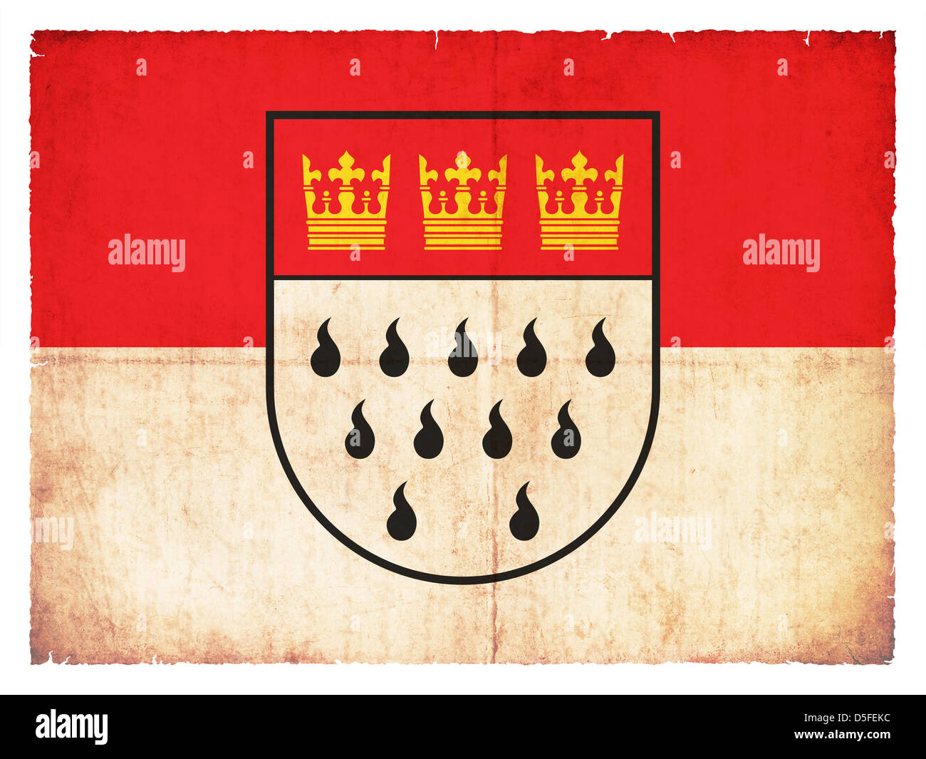 Flag of the German town Cologne (North Rhine-Westphalia, Germany ...