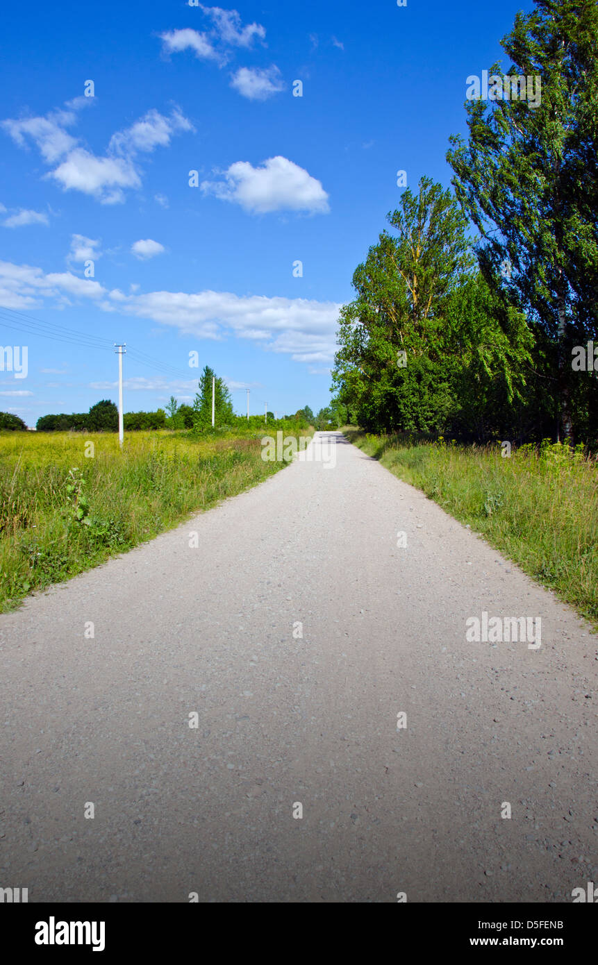 summer rural gravel road perspective Stock Photo - Alamy