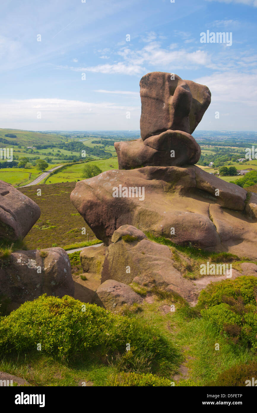 Ramshaw Rocks, Leek, Peak District landscape, Staffordshire, England ...