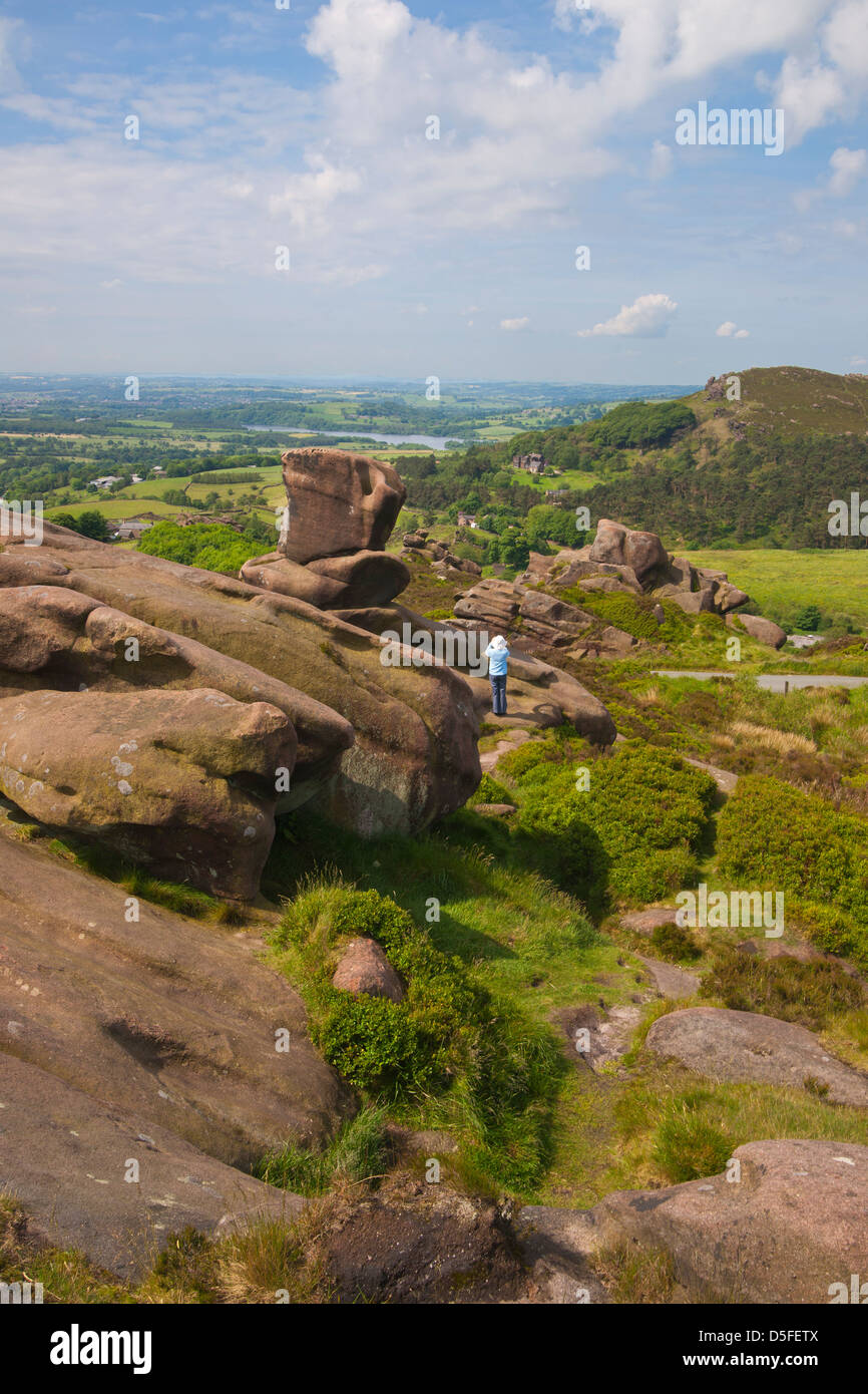 Ramshaw Rocks, Leek, Peak District landscape, Staffordshire, England ...