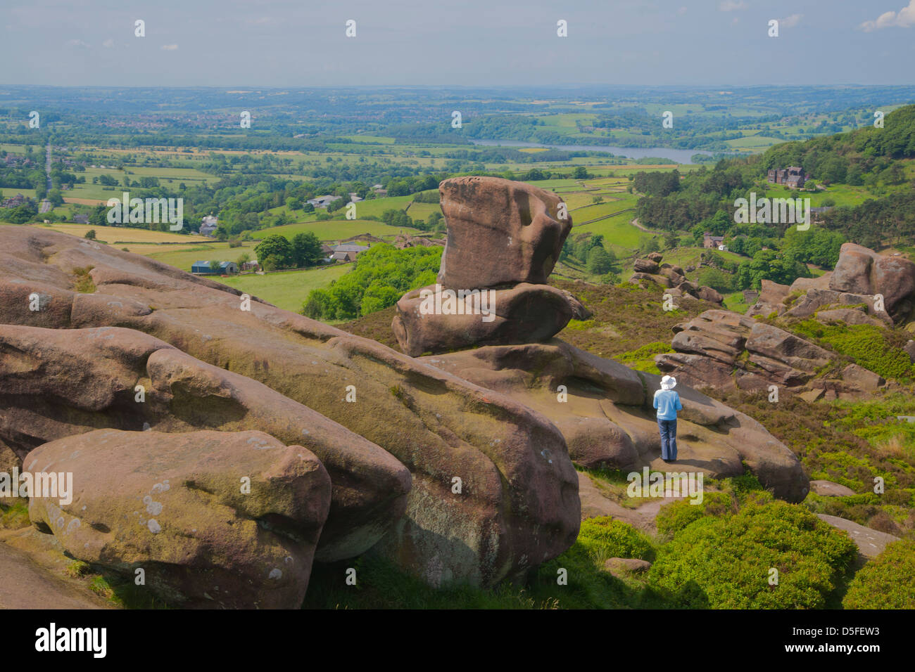 Ramshaw Rocks, Leek, Peak District landscape, Staffordshire, England ...