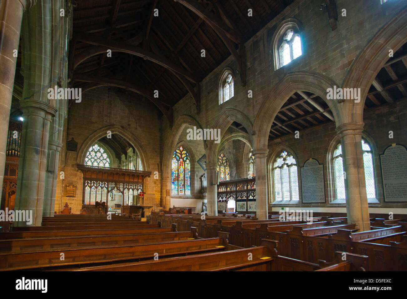 Internal Tideswell, Church, Derbyshire, Peak District, England, UK ...