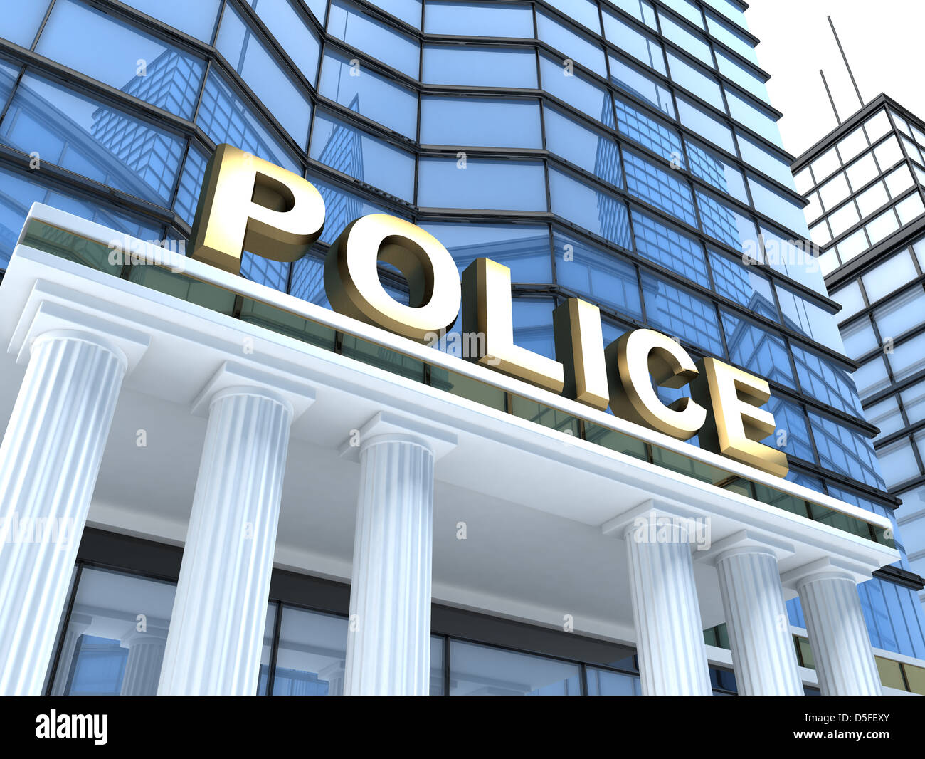 Police Building (done in 3d Stock Photo - Alamy