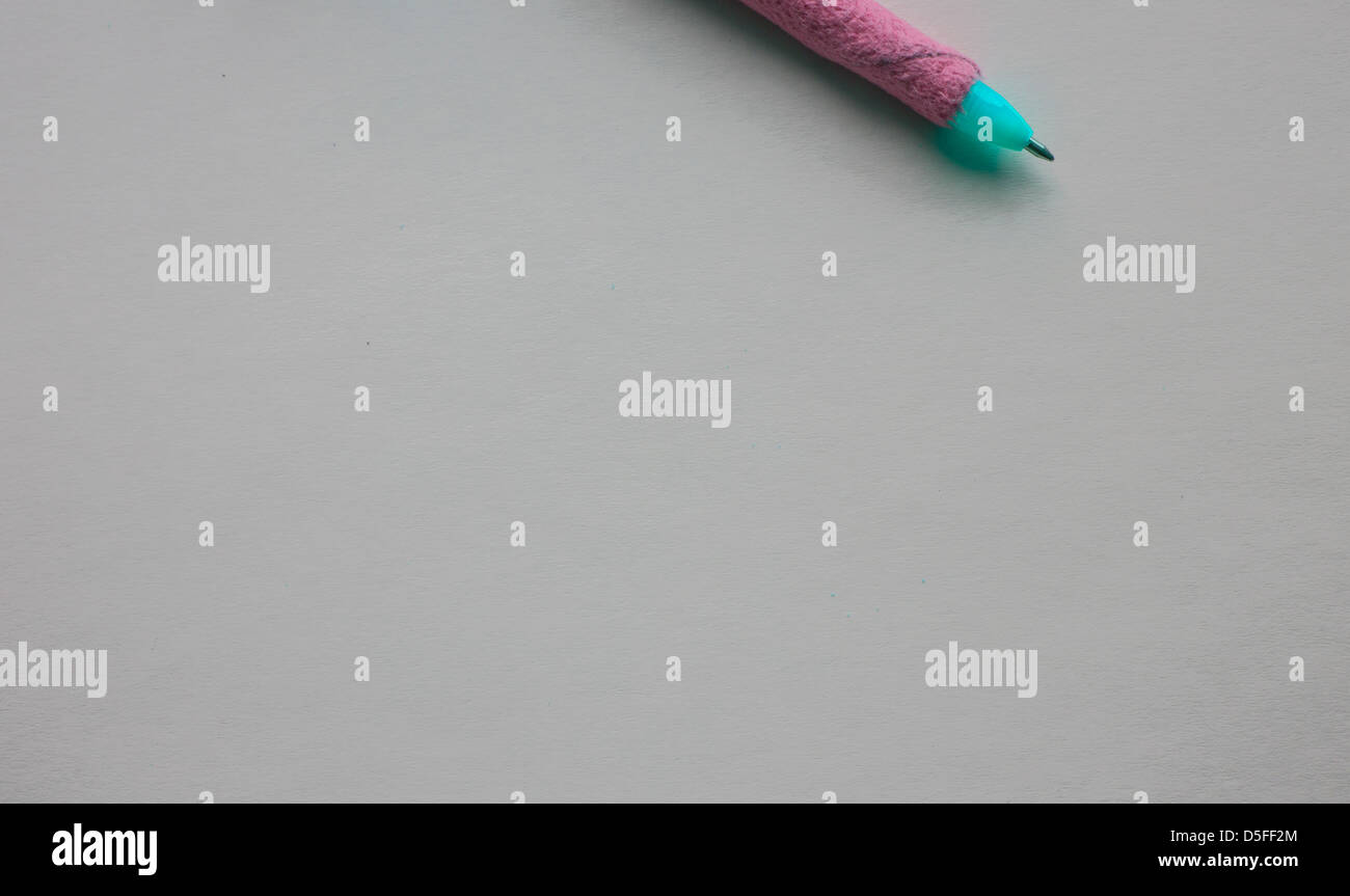 A colorful pen on a white background Stock Photo - Alamy
