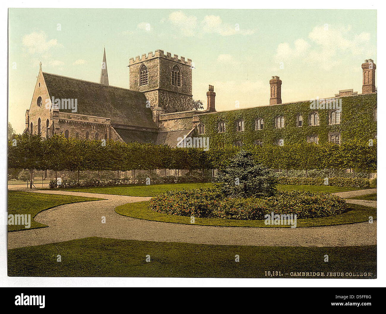 Jesus College, part of the University of Cambridge, is shown in this ...