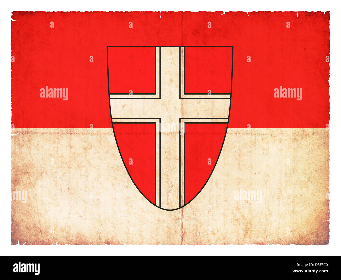 Flag of the Austrian province Vienna created in grunge style Stock ...