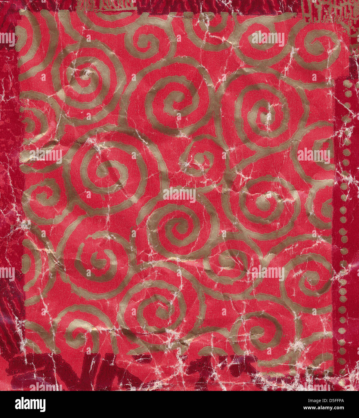 old colorful and ornamental used gift paper background Stock Photo - Alamy