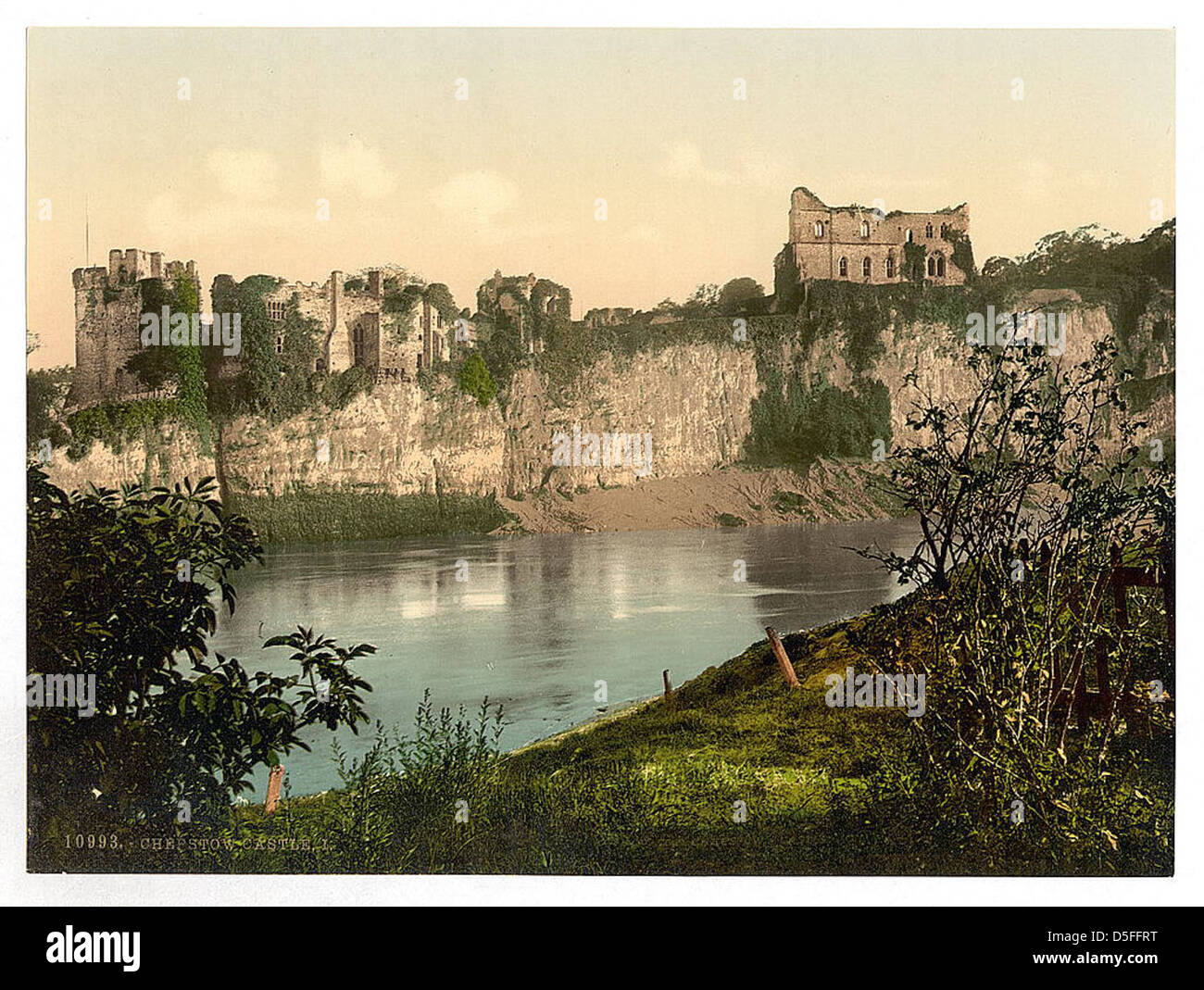 The Castle in Chepstow, Wales, is shown in this historic image. The ...
