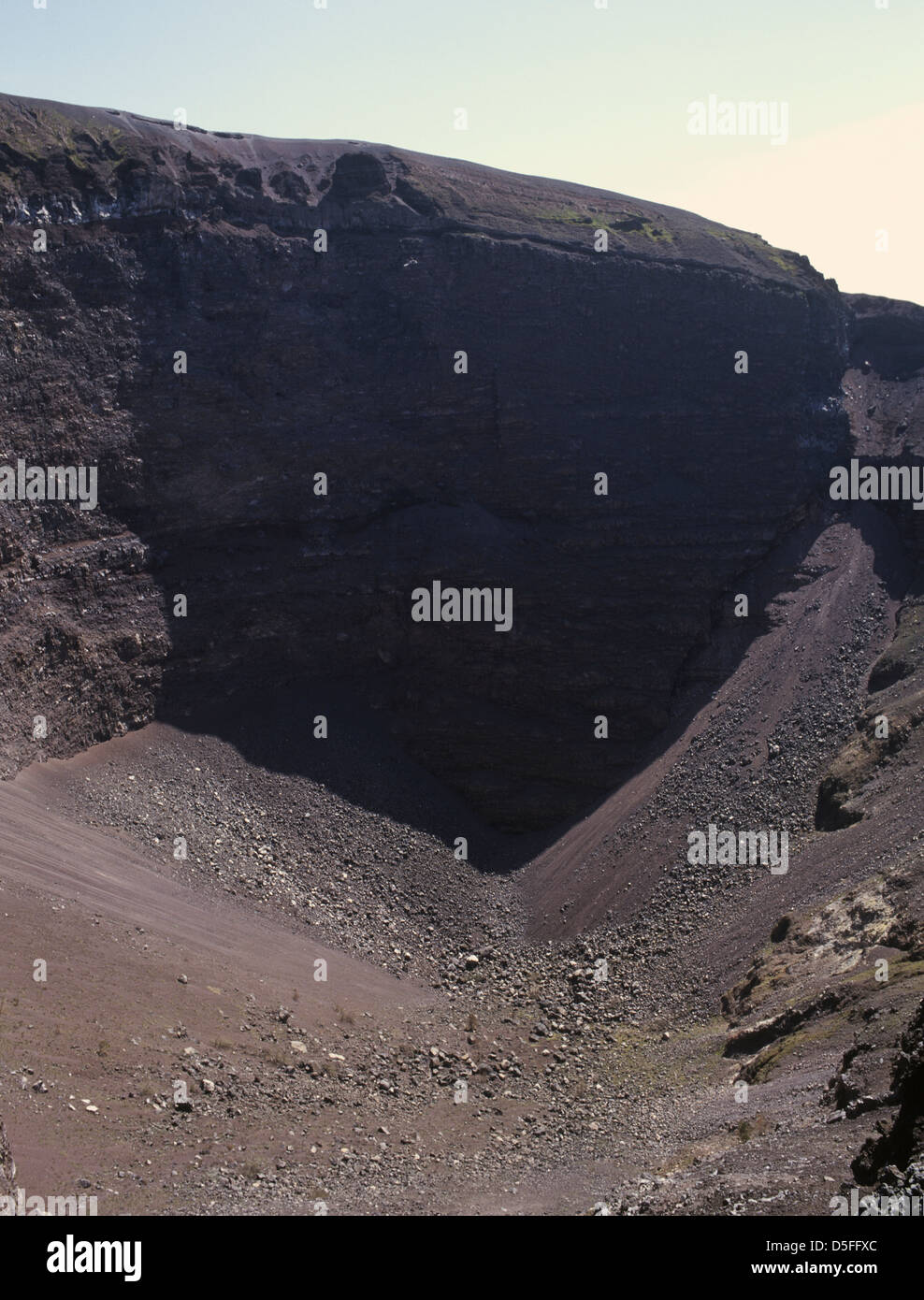 Italy Campania Mount Vesuvius View into the crater Stock Photo - Alamy